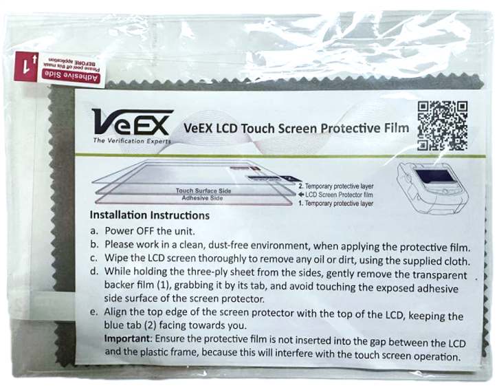 How to Install VeEX's LCD Screen Protective Film
