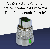 What is VeEX's Replaceable Optical Connector Protector?
