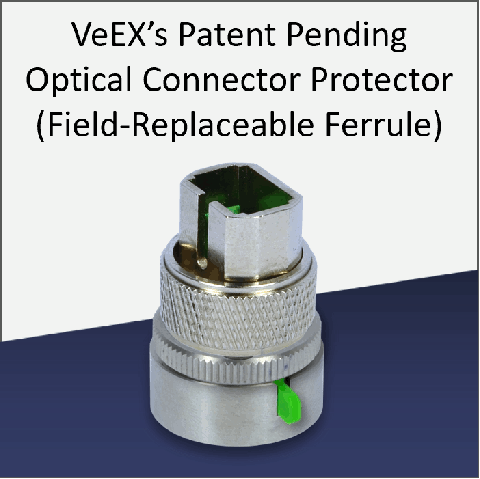What is VeEX's Replaceable Optical Connector Protector?