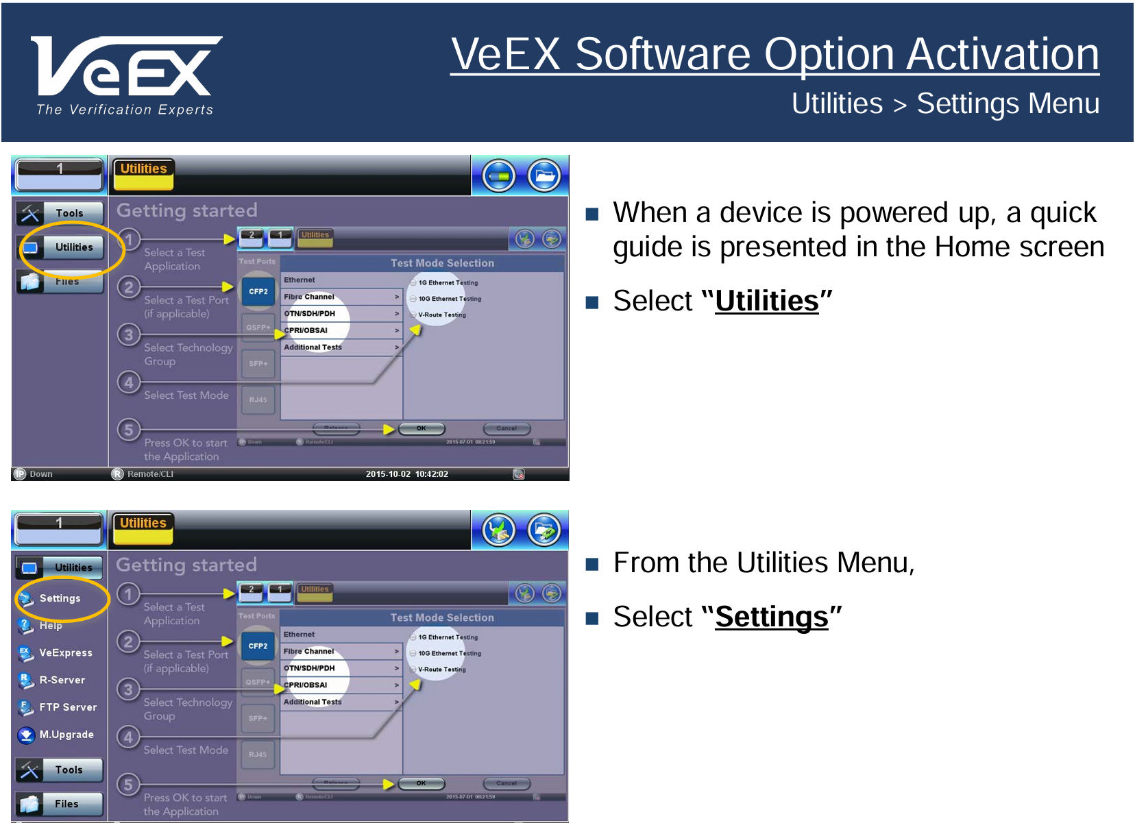 VeEX Software Option (License) Activation Guideline