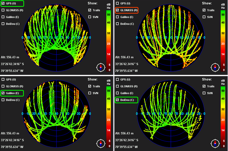Diagnosing Multi-band GNSS Antenna Installations with SkyView Signal Quality (C/No) Heat Map ...