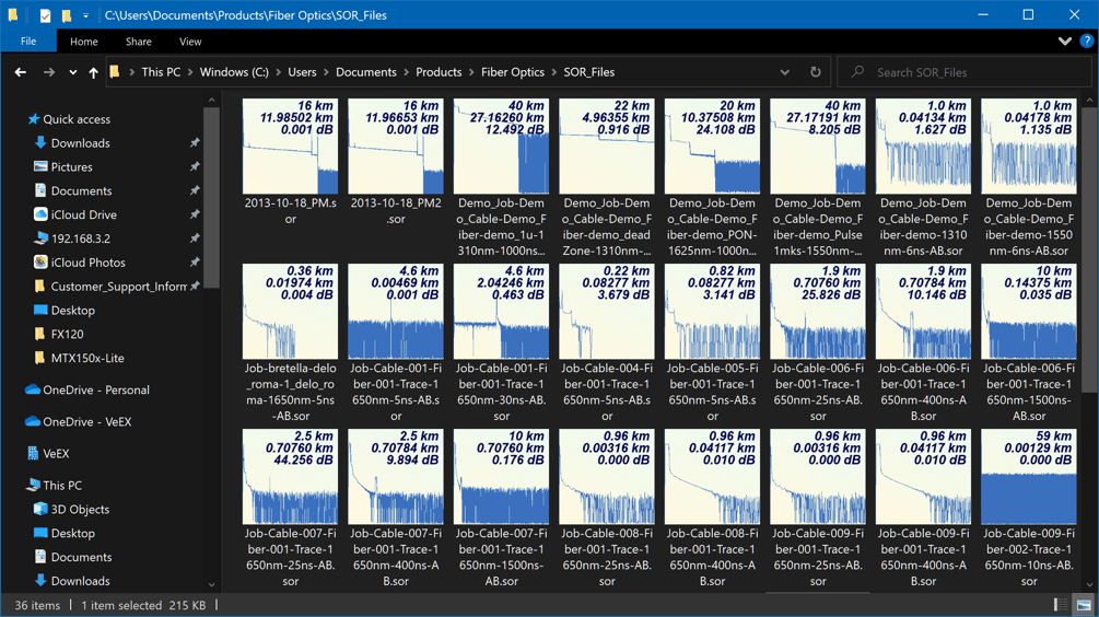 How to Preview OTDR SOR Trace Files' Content as Windows (PC) Thumbnails or Icons?